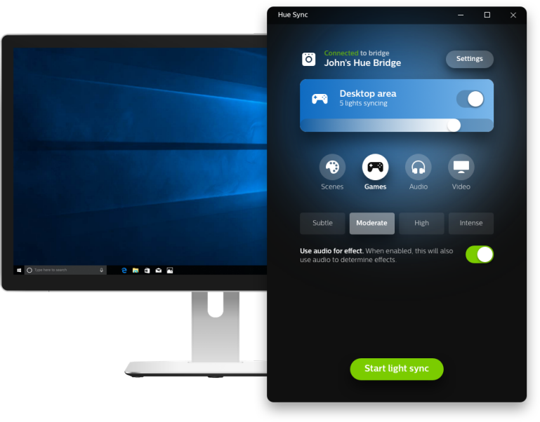 Hue Sync App: entretenimiento en el hogar inteligente | Philips Hue CL